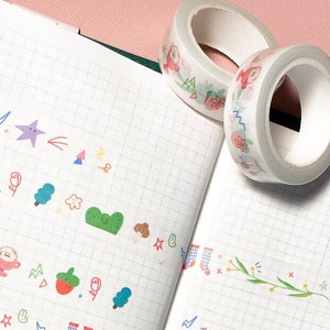 Happy Objects Masking Tape Kawaii Cute Stationery Journal Planner Diary ...