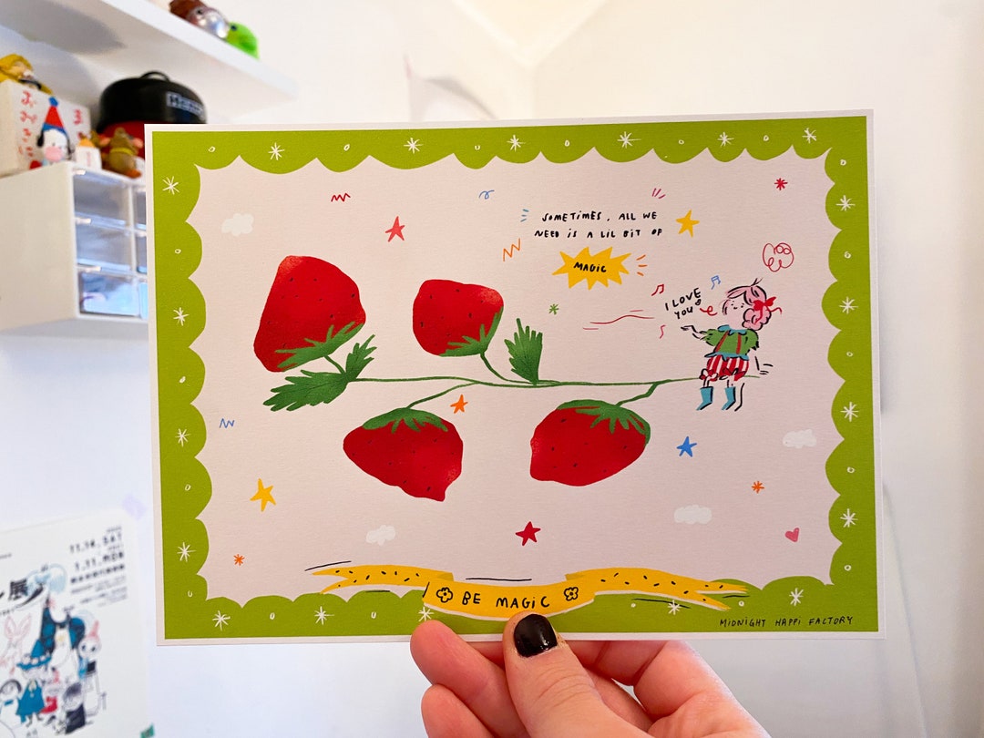 Magic Words | Kawaii Cute Illustration Art Print • Aesthetic ...