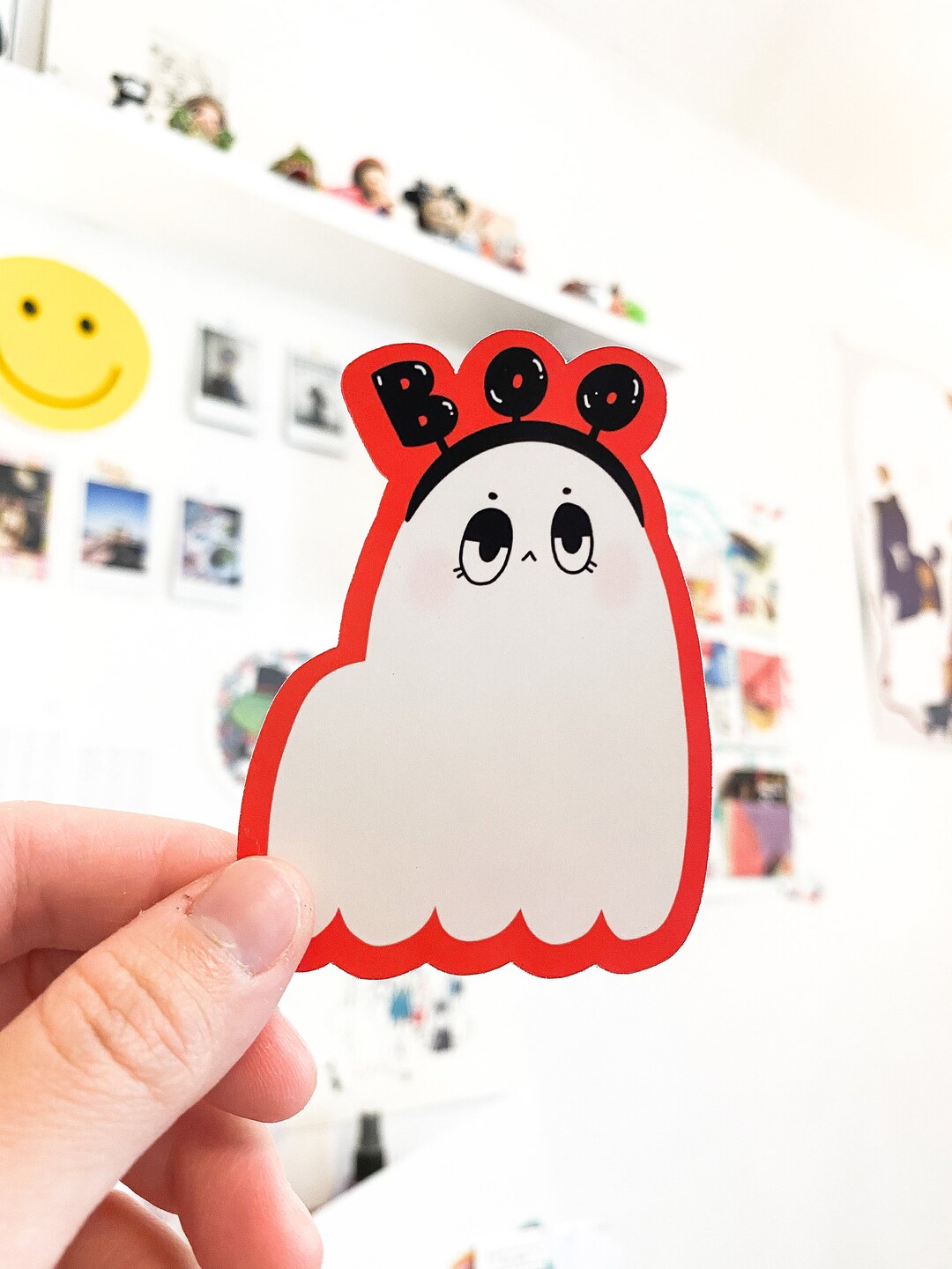 Halloween Boo Cute Ghost Vinyl Sticker Deco Sticker Planner Diary Deco ...