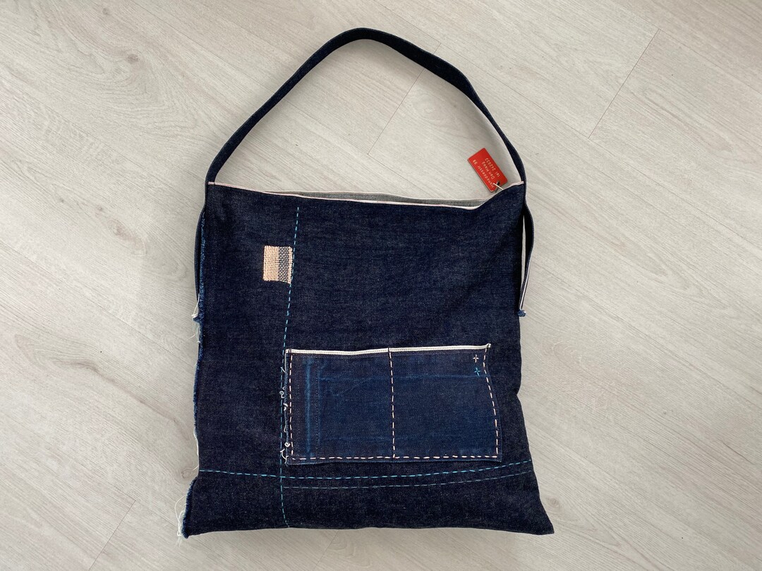 Large Selvedge Denim Tote Bag - Etsy