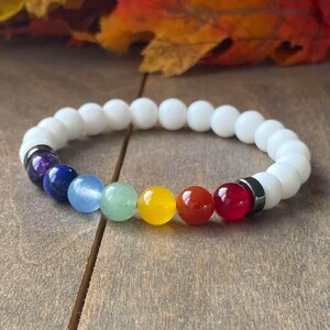 7 Chakra Healing Bracelet, Natural Stone Bracelet, Chakra Stones ...