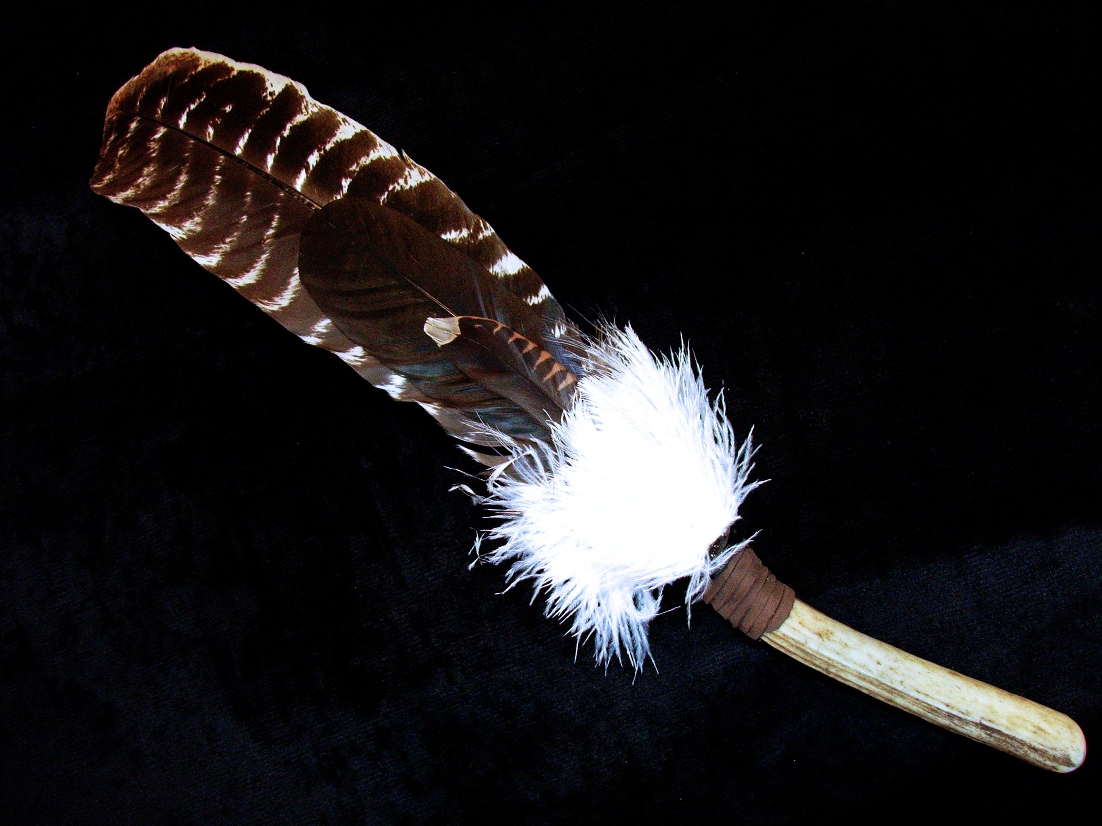 Smudge fan 1 feather secondary decoration | Etsy