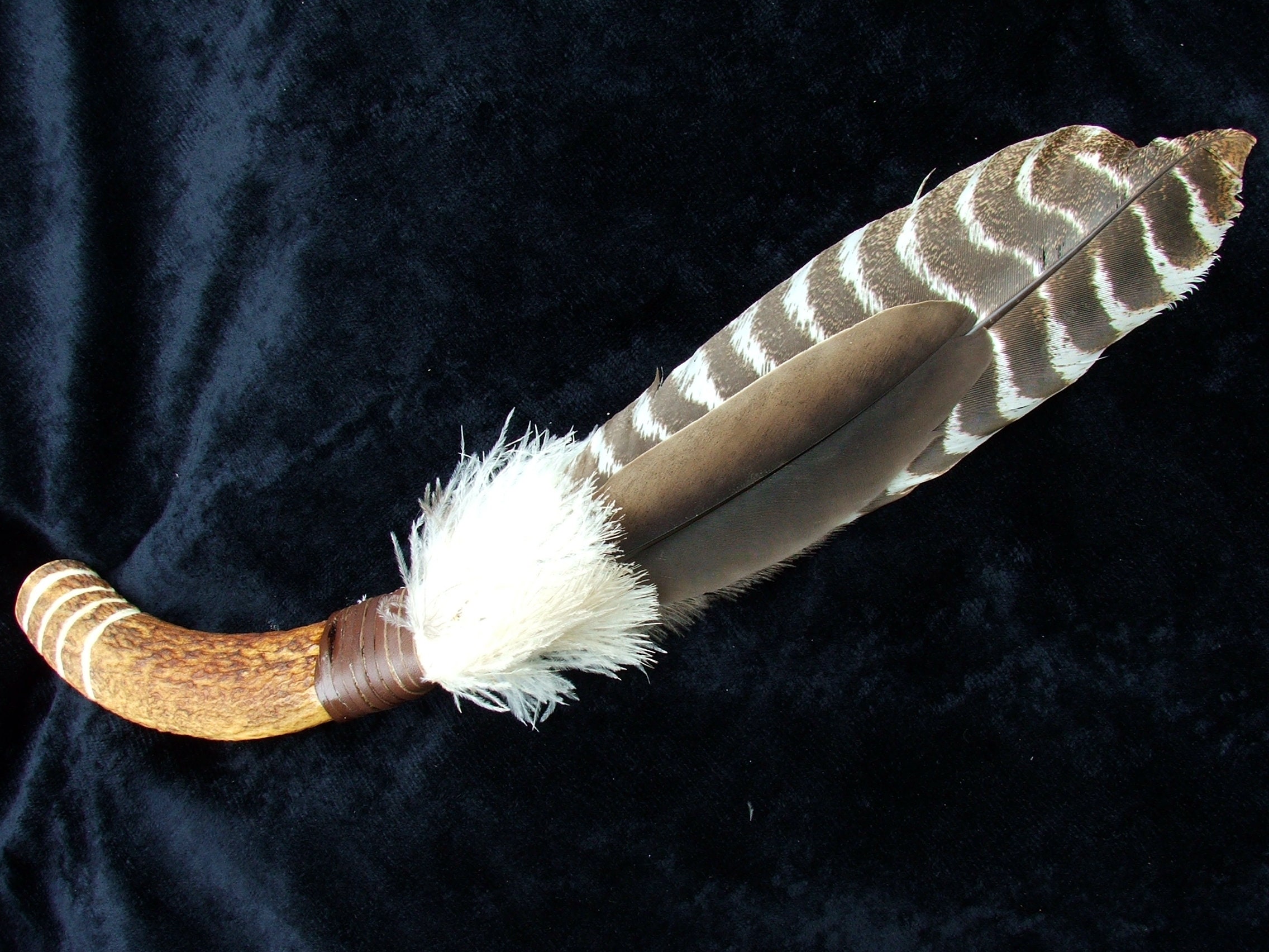 Smudge fan 1 feather secondary decoration | Etsy