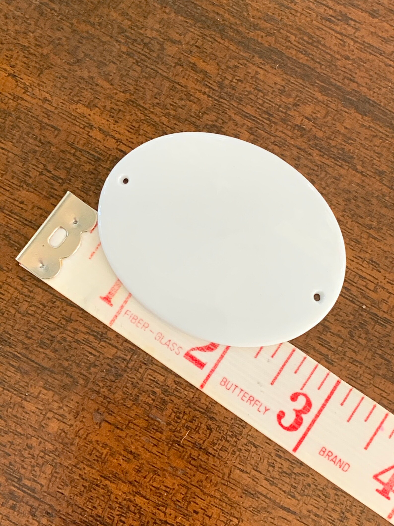 Oval Porcelain Disk Pendant - Etsy