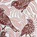 Original Birds and Leaves Linoleum Print on Paper Pink and - Etsy