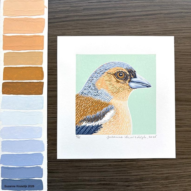 Linoleum Bird Prints - Etsy