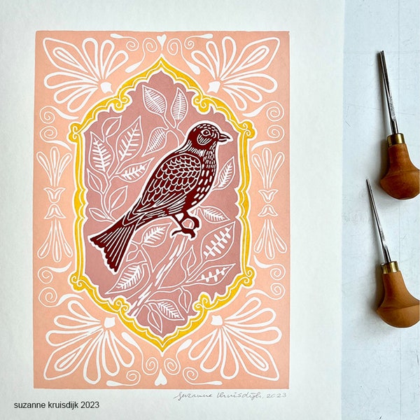 Linoleum Print - Etsy UK