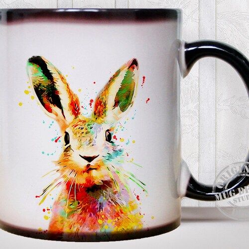 Rabbit Mug Rabbit Coffee Mug Nursery Animal Mug Woodland - Etsy