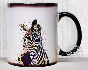 Zebra Mug Watercolor Zebra Mug Zebra Gift Zebra Coffee Mug - Etsy
