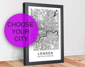 Custom map print | Etsy