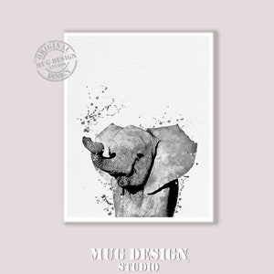 Set of 4 Safari Nursery Prints, Black and White Prints, African Animal ...