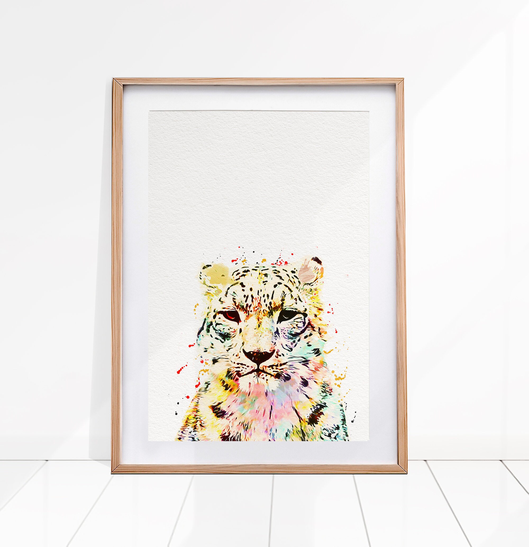 Cheetah Wall Art Cheetah Print Cheetah Watercolor Wall | Etsy