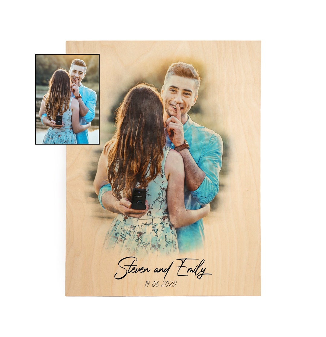 Custom Photo Portrait Personalized Photo on Wood Wood Photo - Etsy