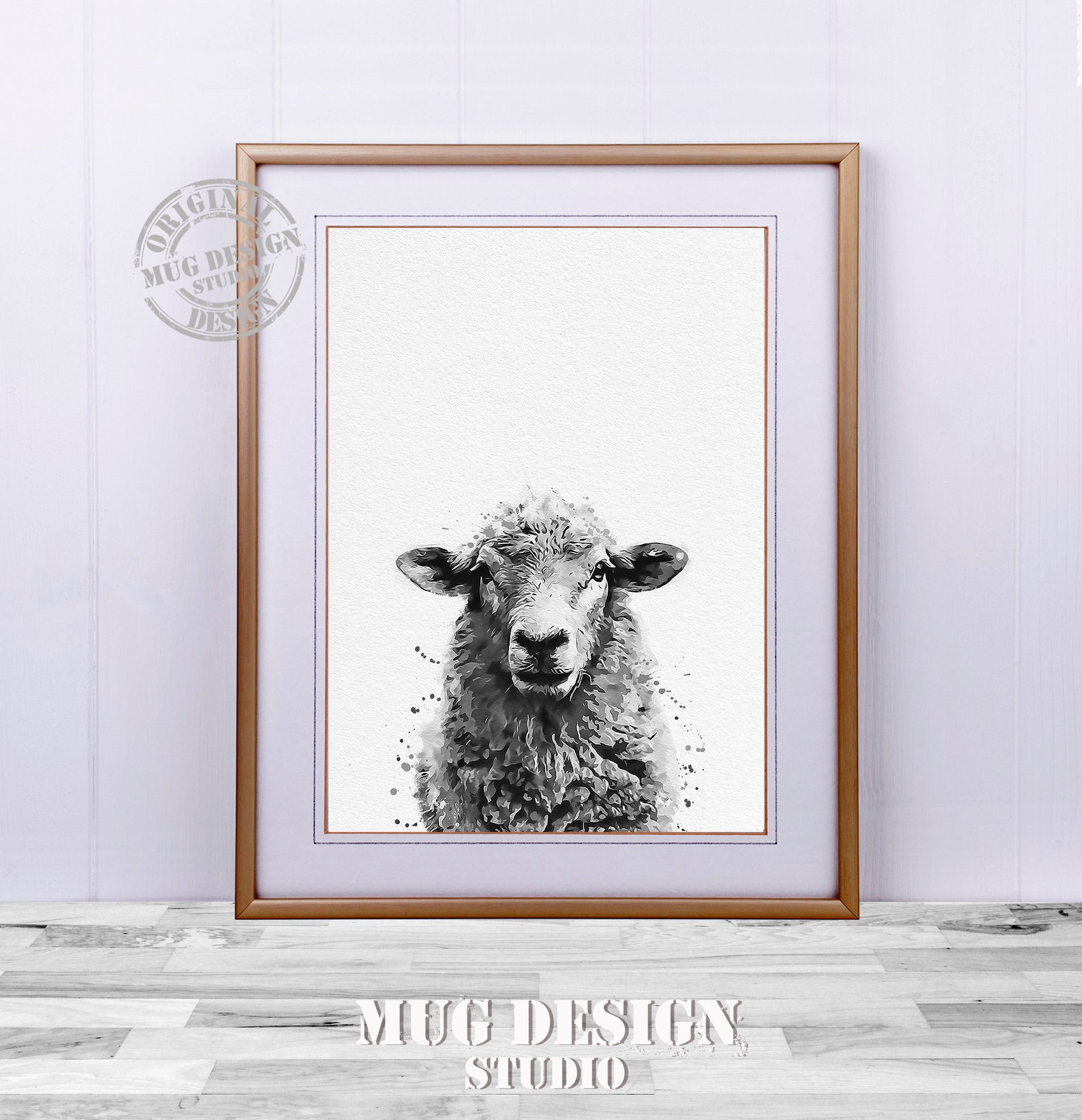 Sheep Print Sheep Watercolor Sheep Wall Art Sheep Art | Etsy