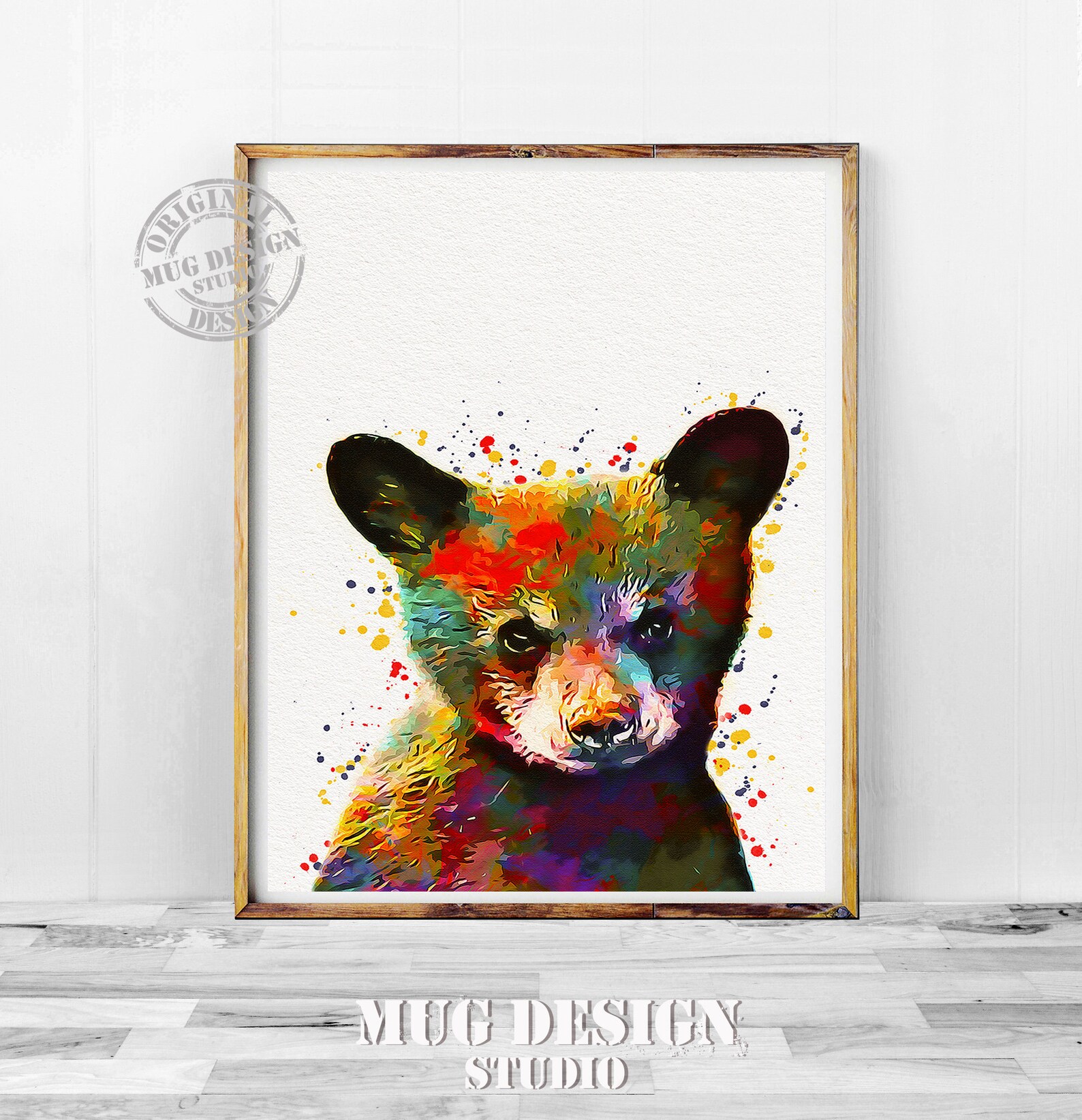 Baby Bear Cub Watercolor Print Baby Bear Print Bear Print - Etsy