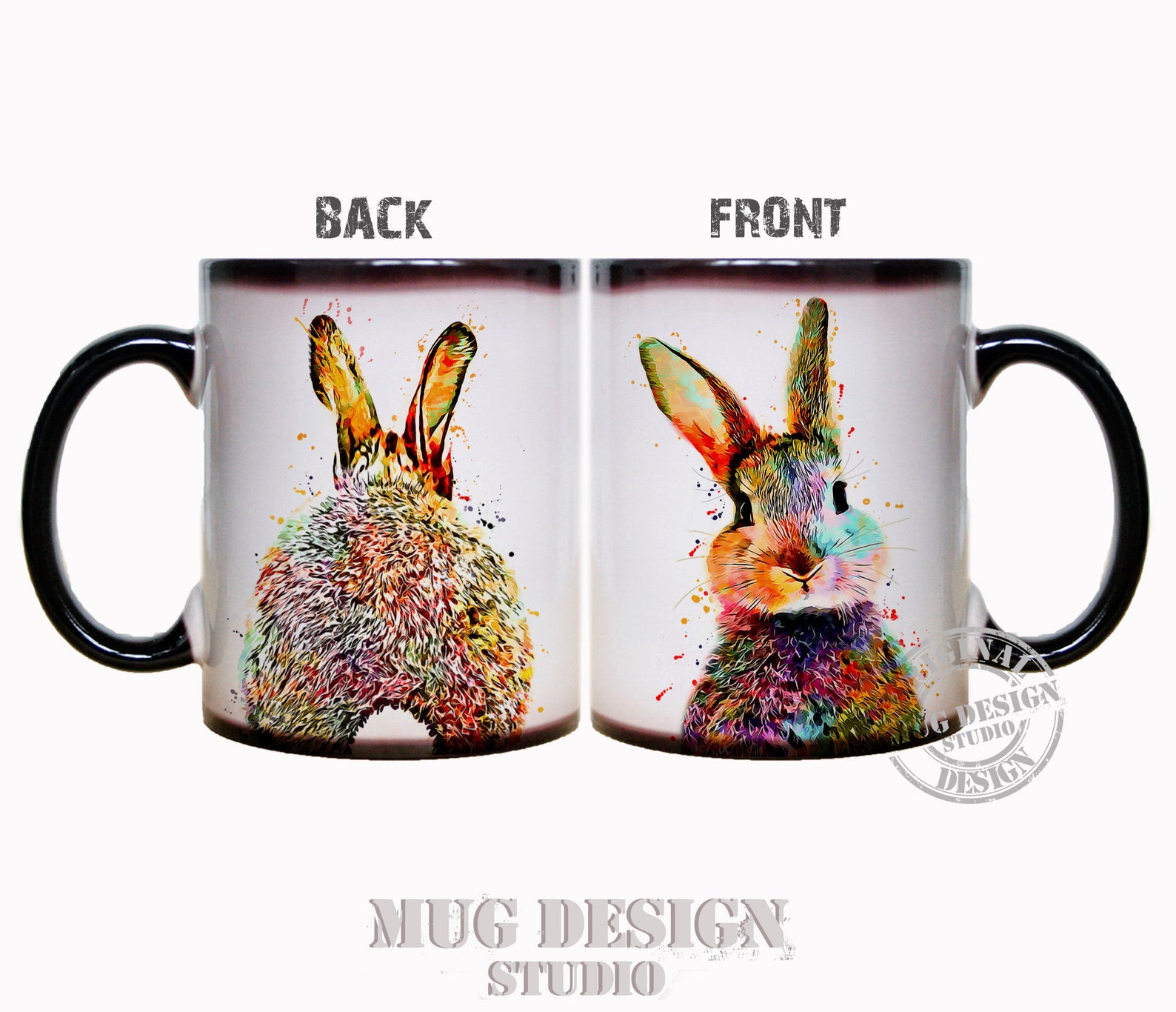 Rabbit Mug Rabbit Coffee Mug Nursery Animal Mug Woodland - Etsy