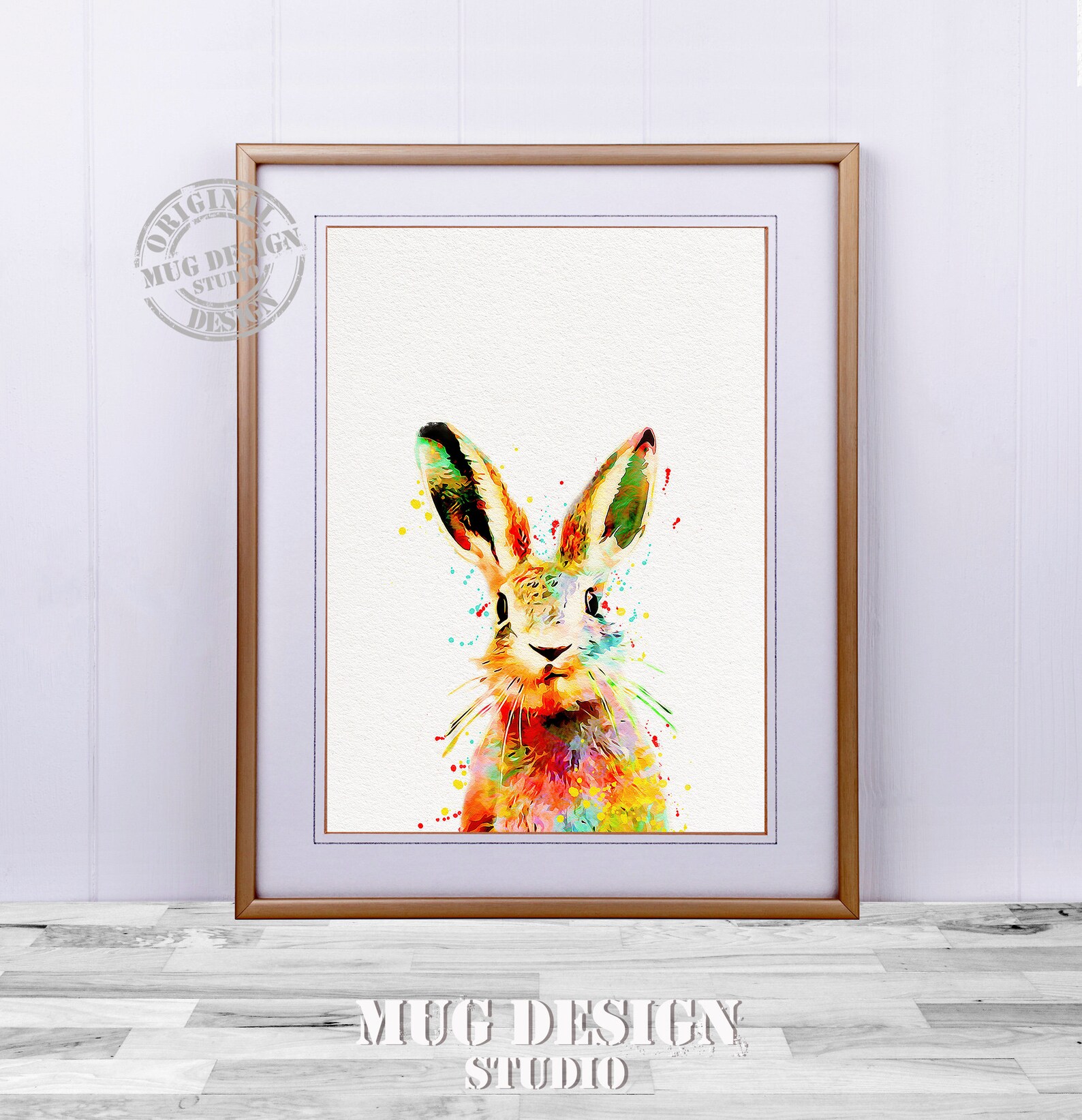 Bunny Print Rabbit Watercolor Print Watercolor Painting - Etsy