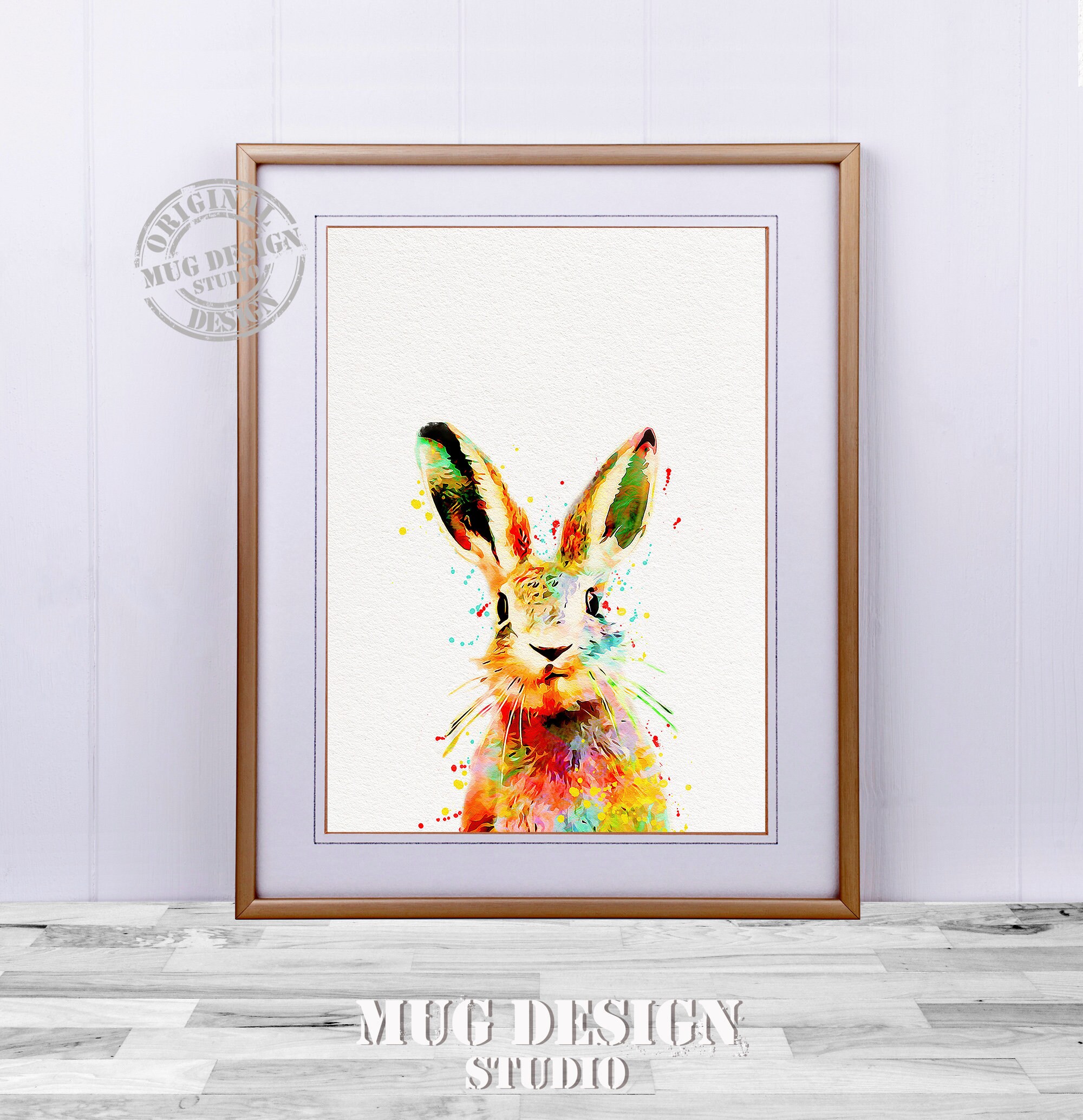 Bunny Print Rabbit Watercolor Print Watercolor Painting - Etsy