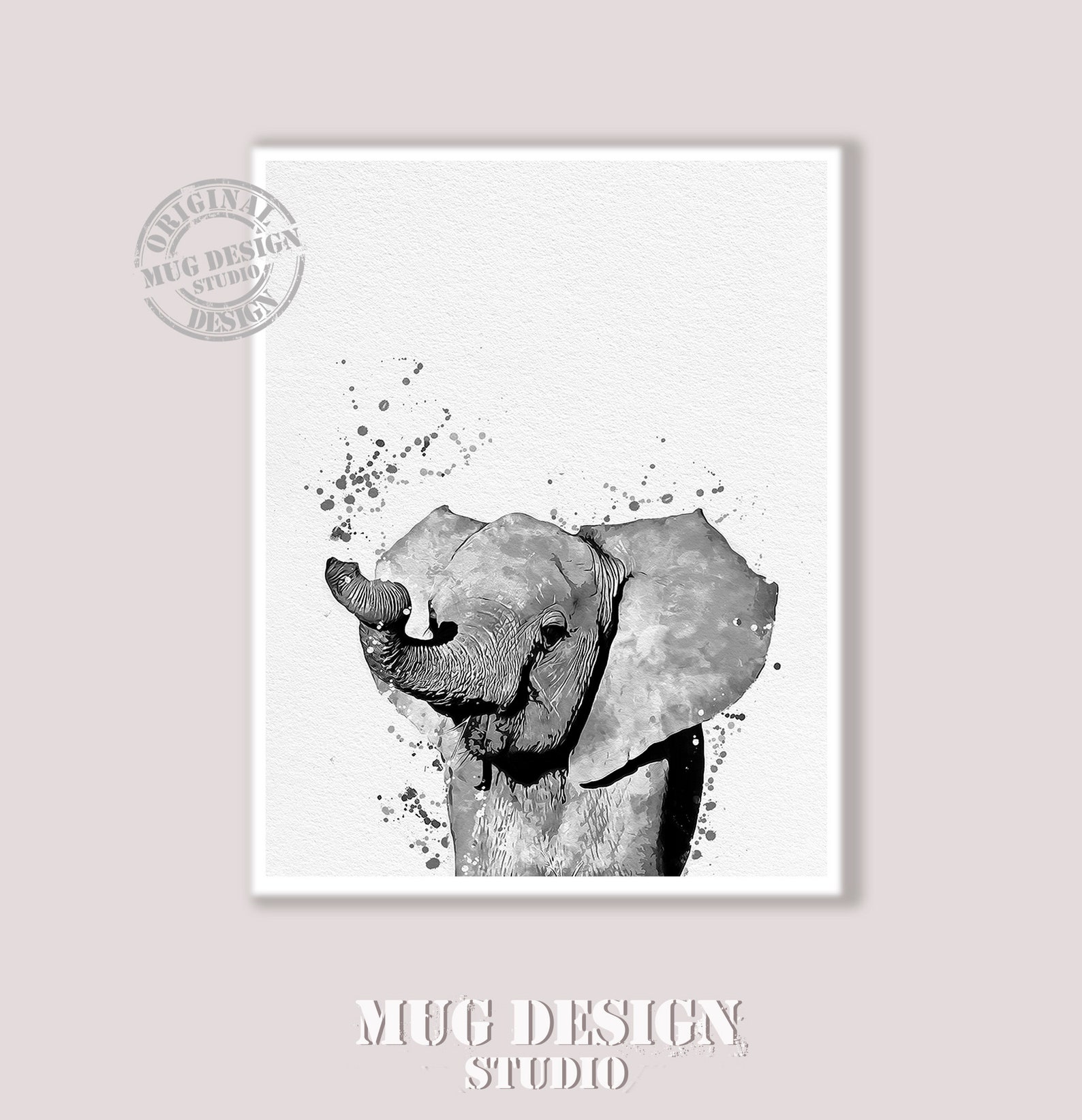 Set of 4 Watercolor African Animals Safari Nursery Decor | Etsy