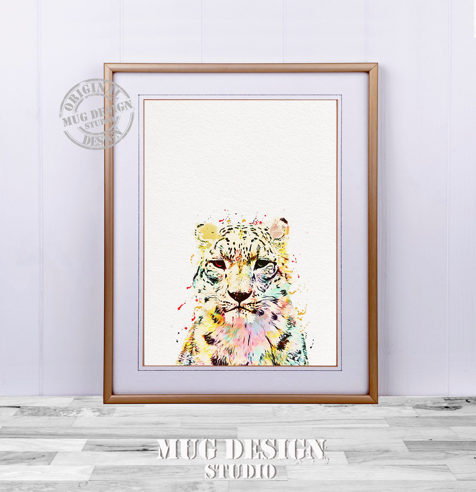 Cheetah Wall Art Cheetah Print Cheetah Watercolor Wall | Etsy