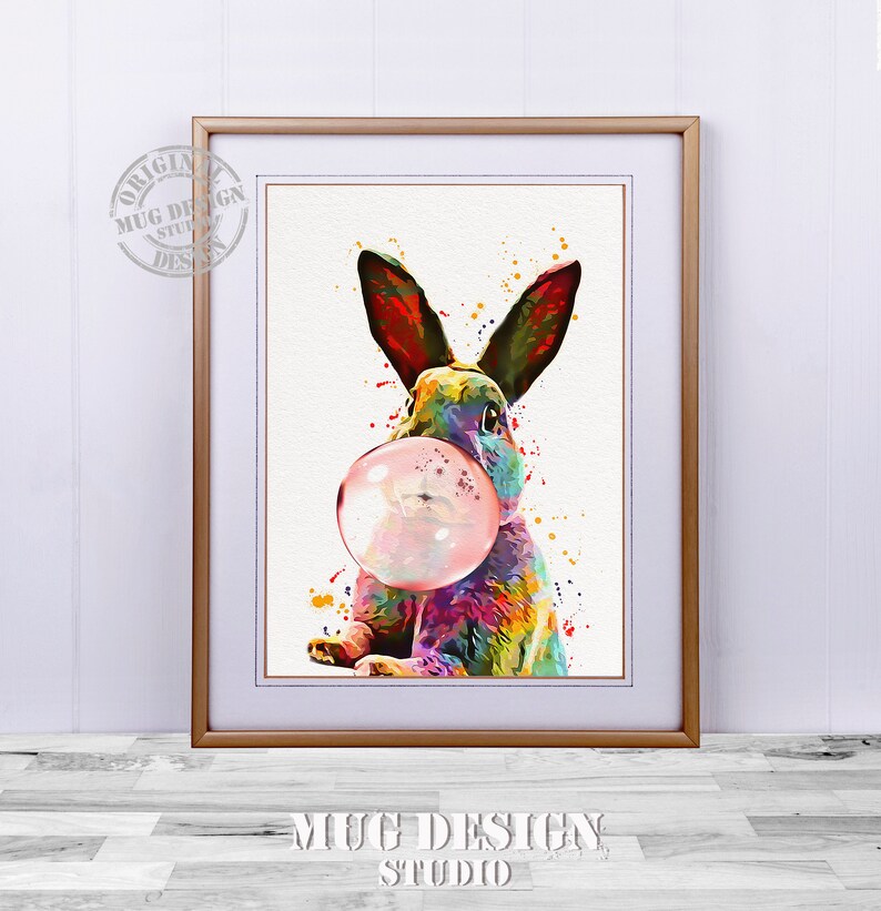 Bunny Rabbit Art Print Rabbit Print Bunny Print Rabbit - Etsy