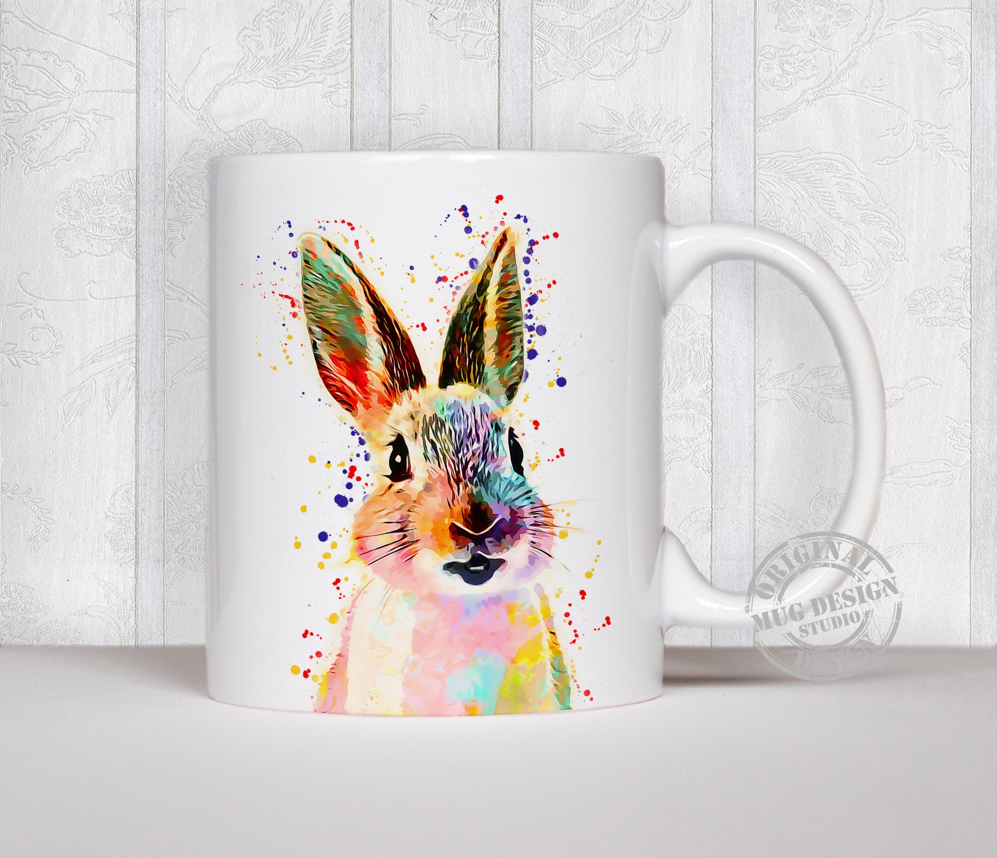 Bunny Rabbit Mug Rabbit Coffee Mug Nursery Animal Mug | Etsy