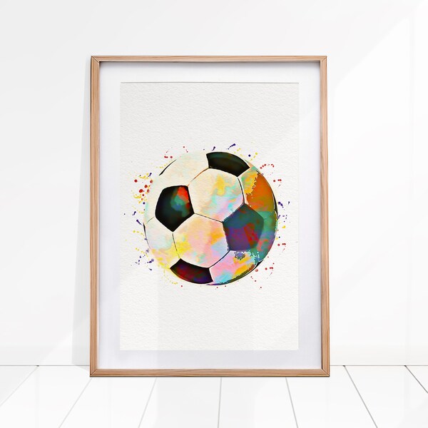 Soccer Watercolor - Etsy