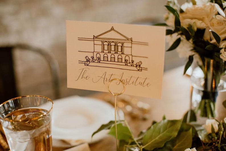 Chicago Wedding Table Cards - Digital Download - Etsy