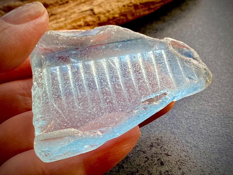 Aqua Blue Rare Sea Ice Frost Thick Marine Glass Real Frosted Pirate ...