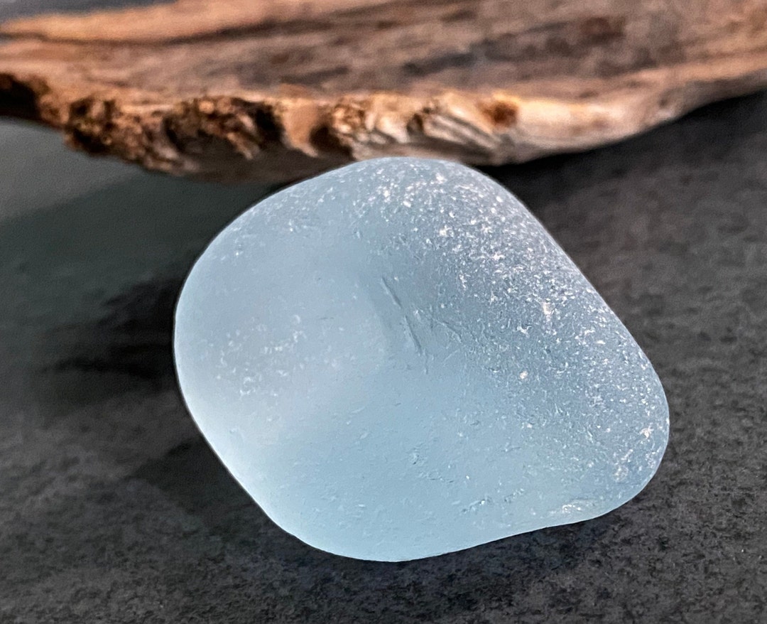 Extra Thick Frosted Sea Glass Stone for Marine Collection Light Blue ...