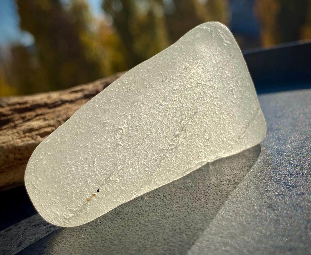 Thick Extra Old Triangle Sea Glass for Marine Collection Genuine Frost ...