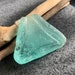 Aqua Blue Triangle Sea Glass Extra Old Frosted Bottle Bottom Sea Glass ...