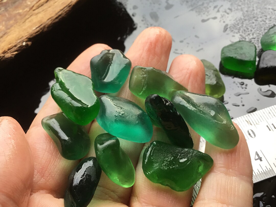 Real Sea Glass Set Frost for Jewelry Making Mixed Beach Glass Middle ...