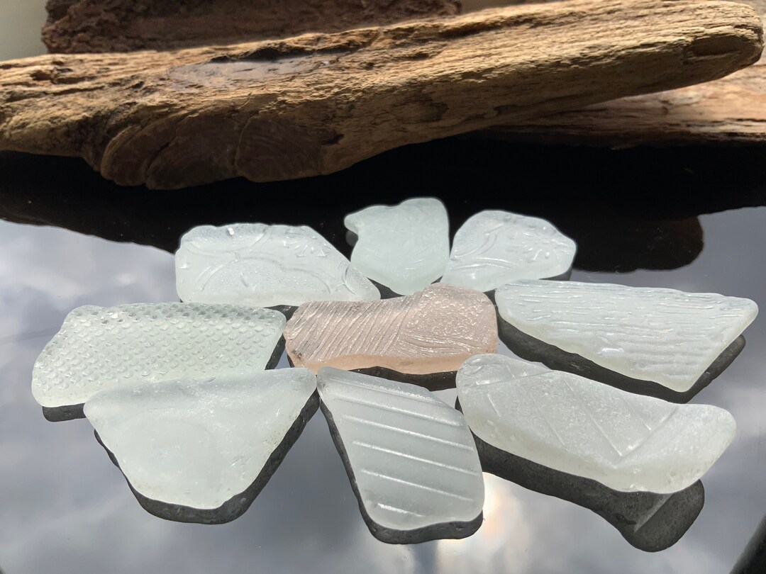 Pattern Sea Glass Set for Mosaic Making Genuine Beach Glass Craft Rare ...