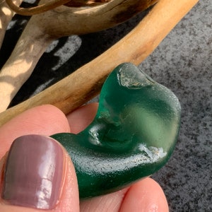 Extra Rare Bonfire Emerald Sea Glass Set Unusual Shape Melted Sea Glass ...