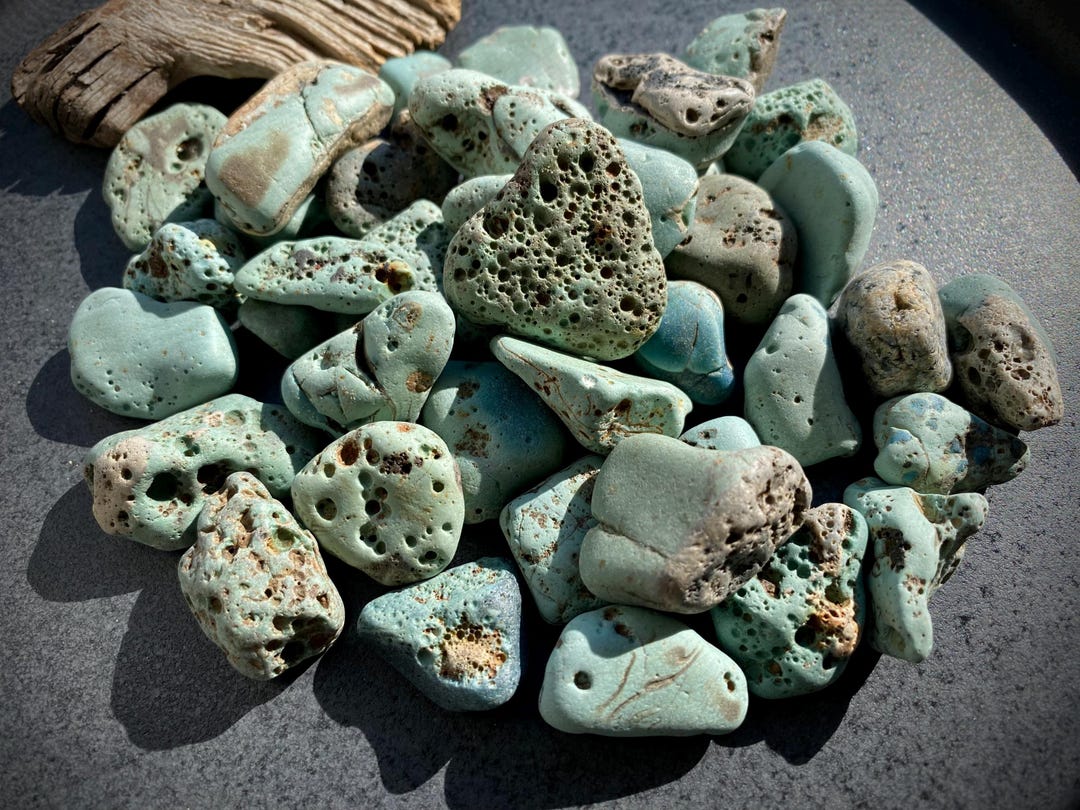 Small Sea Pebbles Set for Home Decor or Mosaic Craft Blue Sea Stone ...