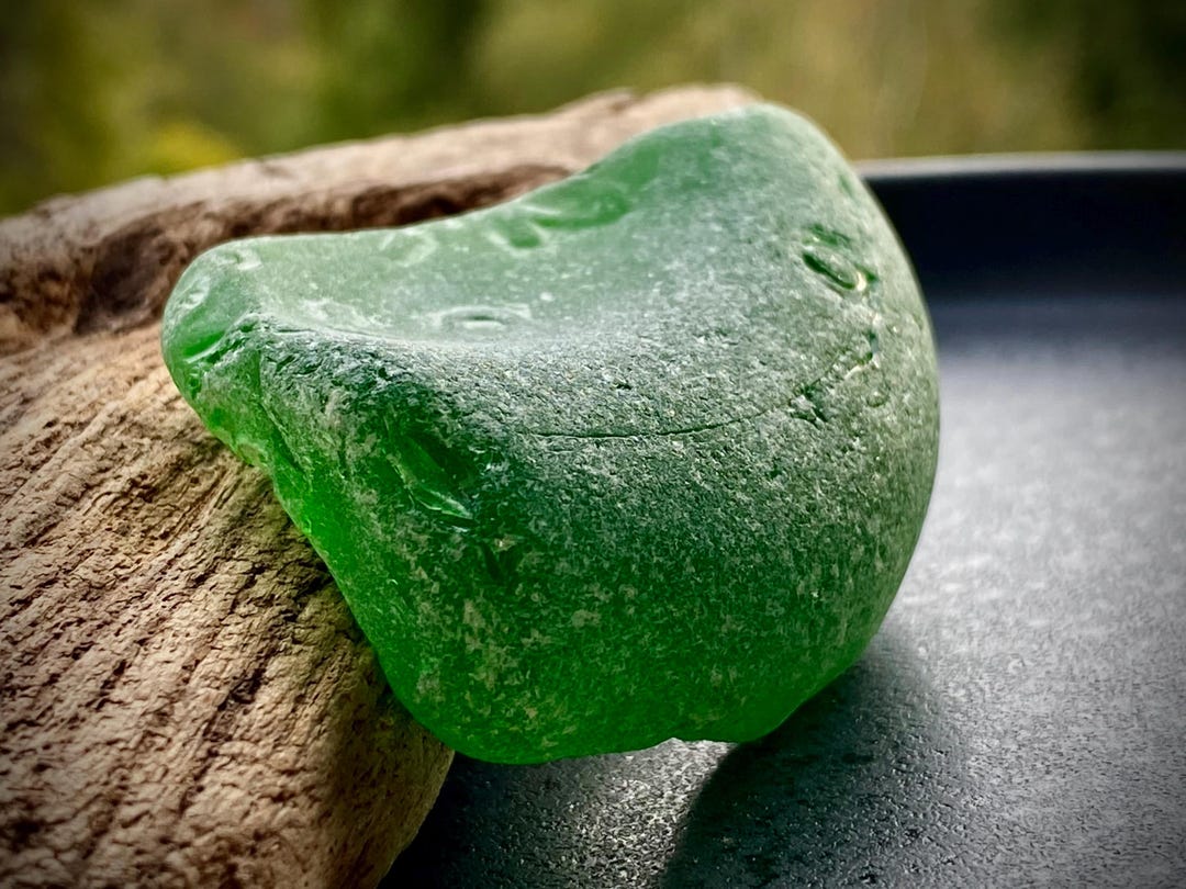 Thick Grass Sea Glass Bottle Bottom Part for Marine Collection Extra ...