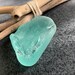 Aqua Blue Triangle Sea Glass Extra Old Frosted Bottle Bottom Sea Glass ...