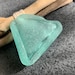 Aqua Blue Triangle Sea Glass Extra Old Frosted Bottle Bottom Sea Glass ...