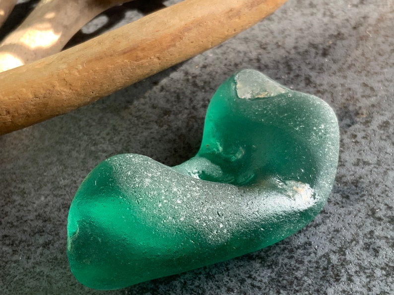 Extra Rare Bonfire Emerald Sea Glass Set Unusual Shape Melted Sea Glass ...