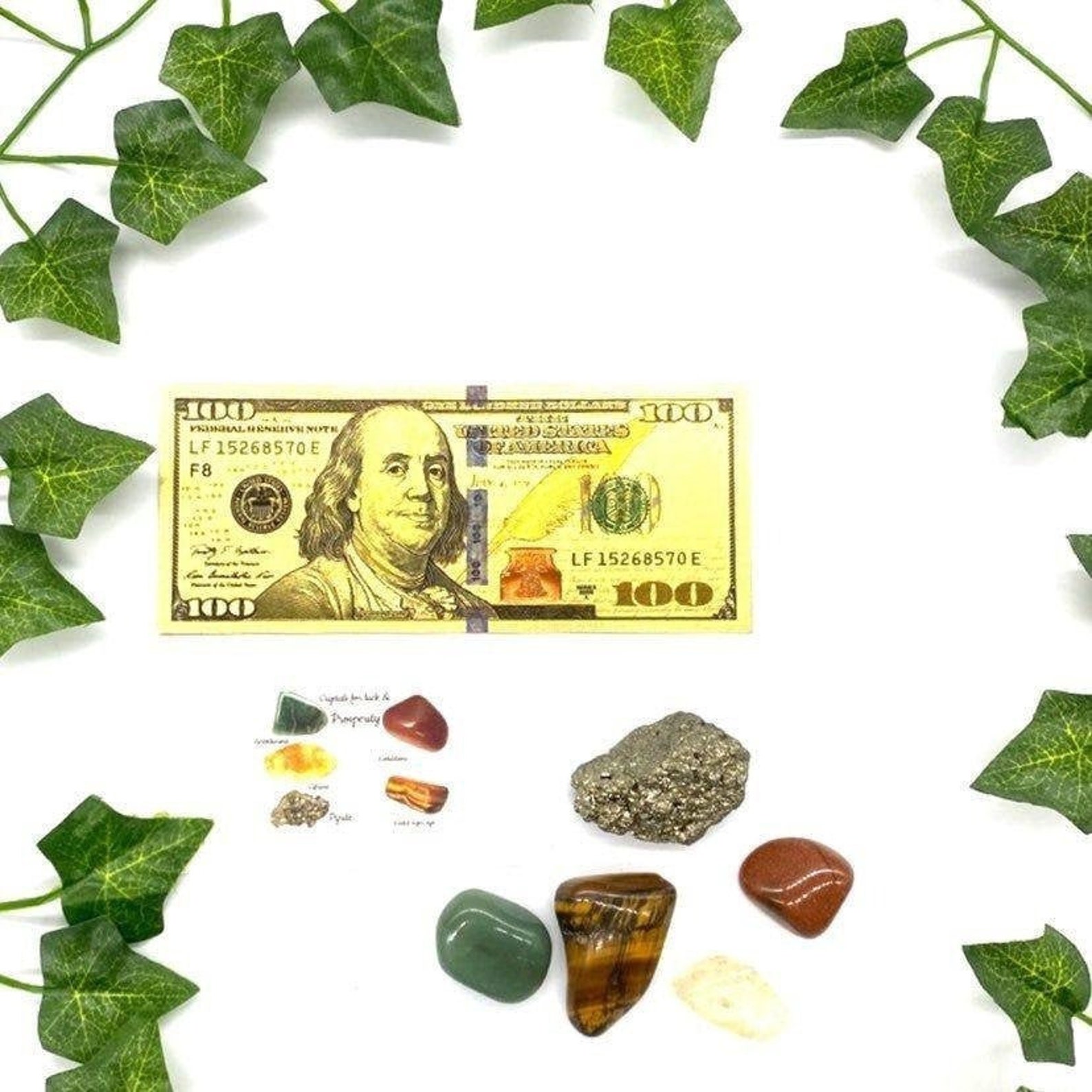 Money Kit Crystals & Gold Dollar Bill - Etsy