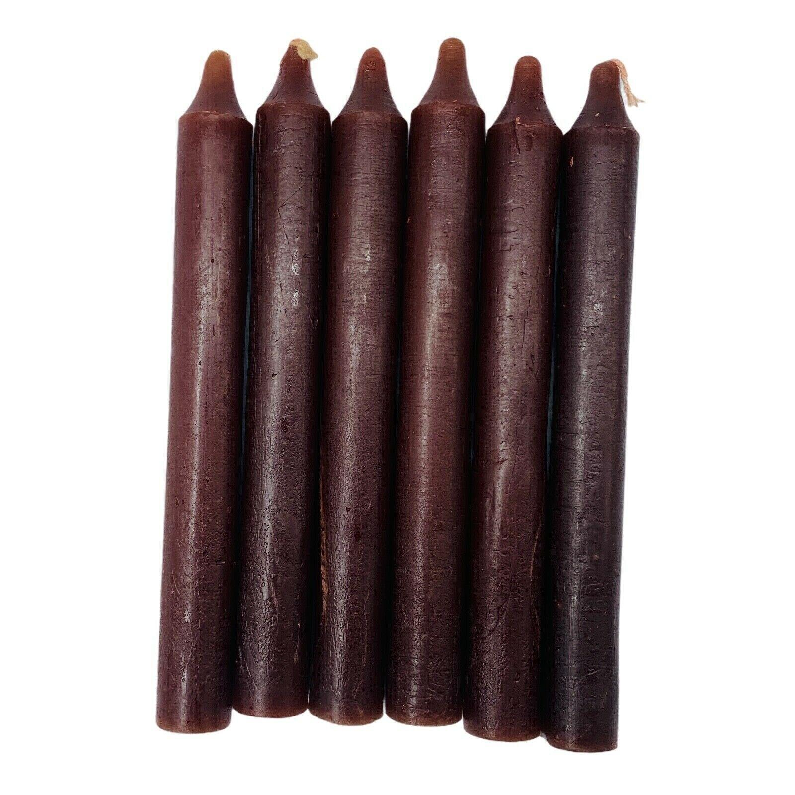 Wicca Candle 6 Set of Six Brown Taper Household Altar - Etsy Hong Kong