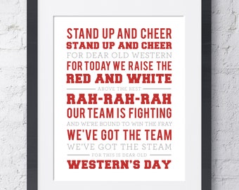 University of Kentucky Fight Song Wall Art Printable Download Blue and ...