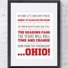 The Ohio State University Fight Song Wall Art Printable Download ...