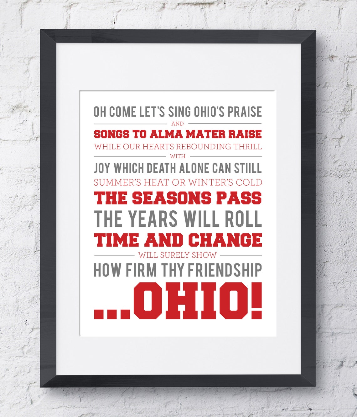 The Ohio State University Carmen Ohio Wall Art Printable | Etsy