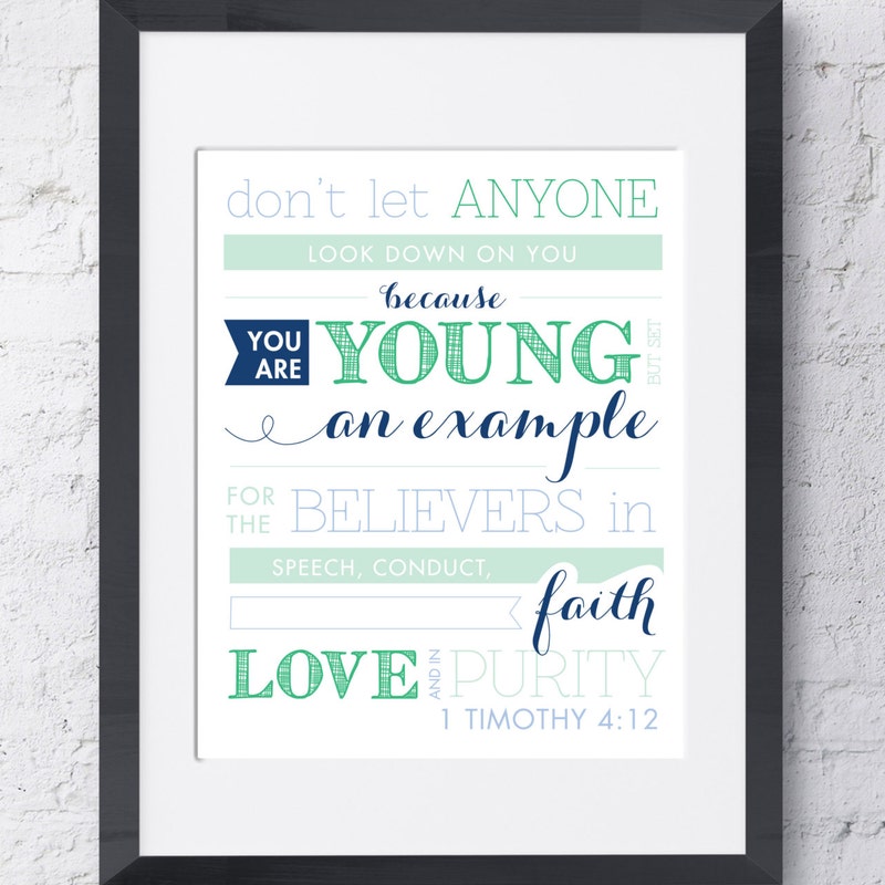 1 Timothy 4 12 - Etsy