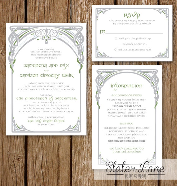 Lord of the rings wedding invitations 60 photos - Vianawedding.com