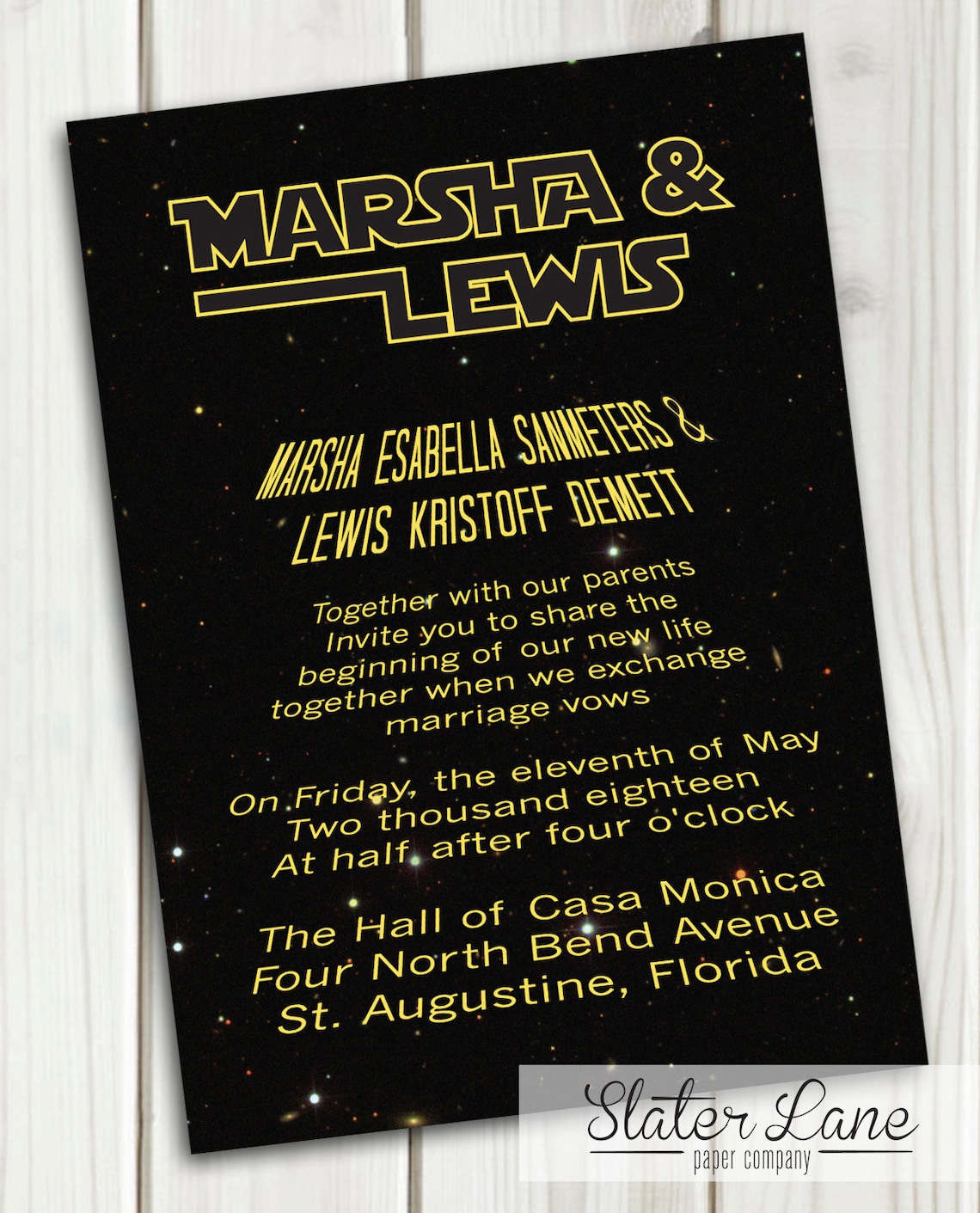 Star Wars Wedding Invitation Theme Printable Download - Etsy