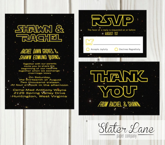 Star Wars Printable Wedding Invitation 10 Best Star Wars Wedding Ideas