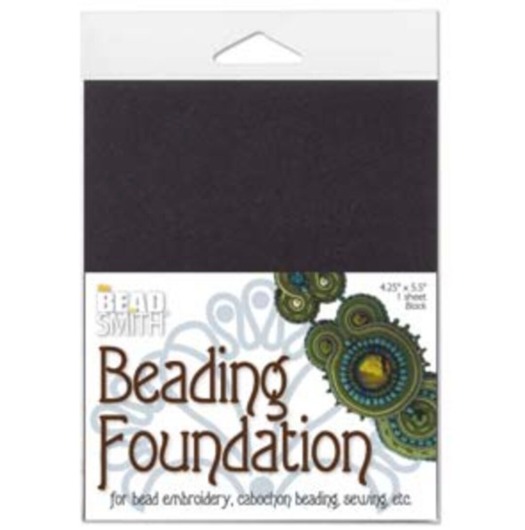 Beadsmith Beading Foundation - 4.25x5.5" Black (1 Sheet), Black Bead ...
